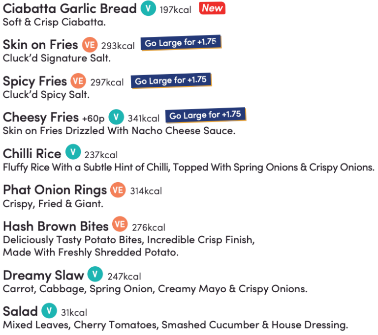 Menu - Cluck'd - Grilled Chicken Your Way