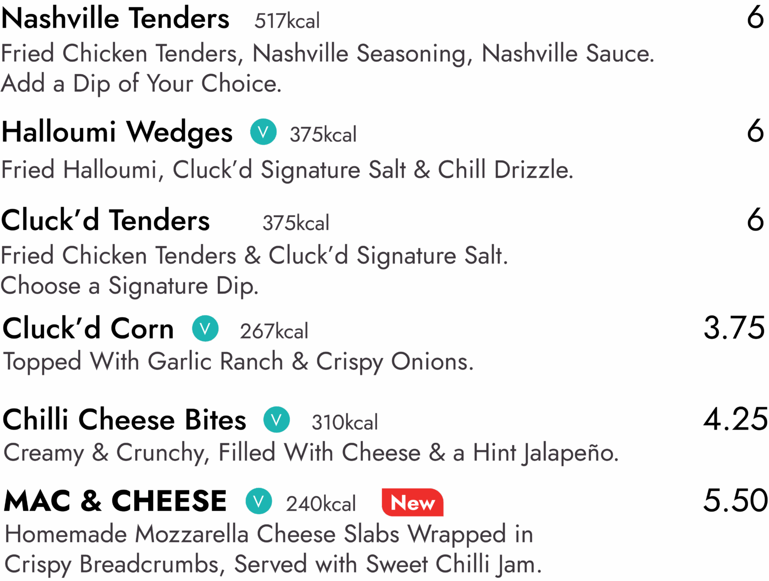 Menu - Cluck'd - Grilled Chicken Your Way