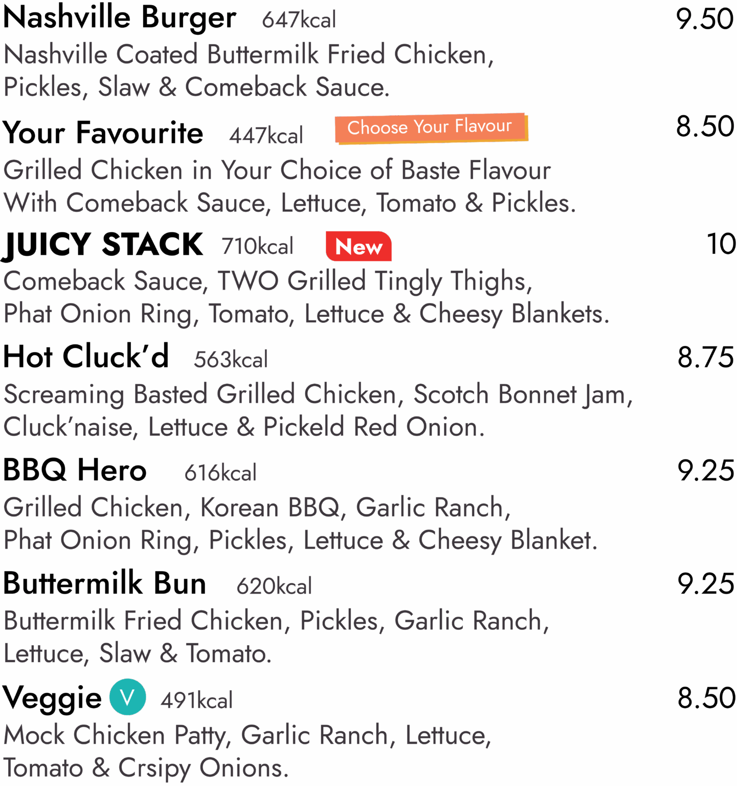 Menu - Cluck'd - Grilled Chicken Your Way